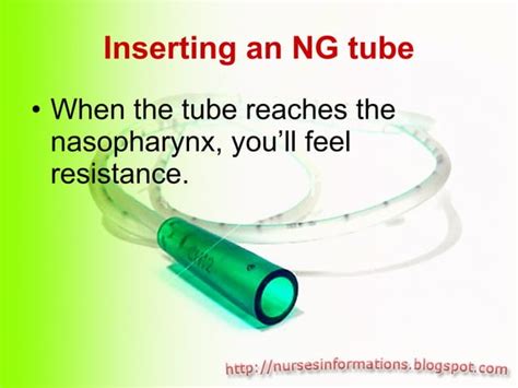 Nasogastric Tube NGT Insertion And Removal PPS