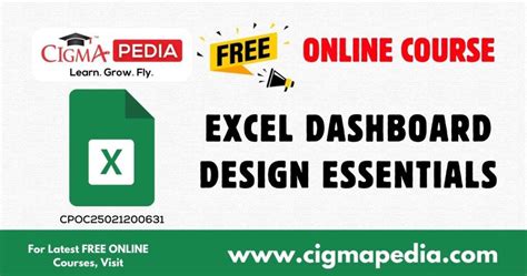 Excel Dashboard Design Essentials Free Online Course Cigma Pedia