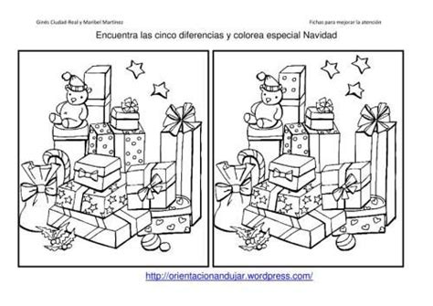 Encuentra las 5 diferencias Proyectos de arte de navidad Actividades navideñas preescolares