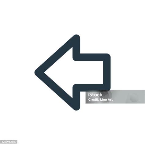 사용자 인터페이스 개념에서 왼쪽 화살표 아이콘 벡터입니다 왼쪽 화살표 편집 가능한 스트로크의 얇은 선 그림입니다 웹 및 모바일