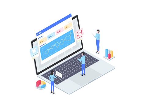 E Commerce Analytics Isometric Illustration Suitable For Mobile App