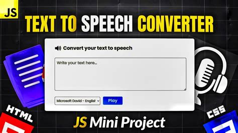 Text To Speech Converter Using Html Css And Javascript Easy Step By Step Tutorial Coderz Area