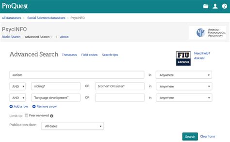 search in psycinfo psycinfo guide fiu libraries at florida international university