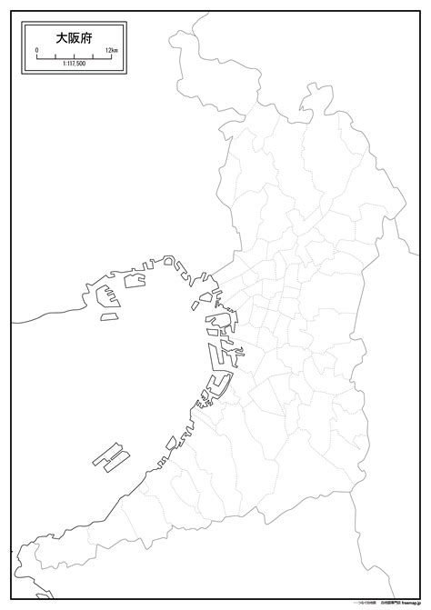 大阪府の白地図を無料ダウンロード 白地図専門店