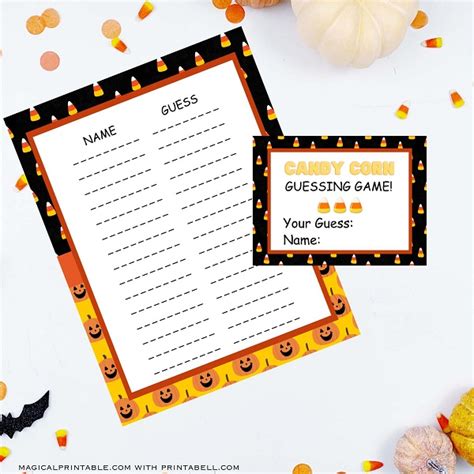 Candy Corn Guessing Game Printabell • Express