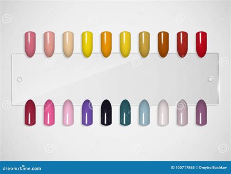 Set Of False Nails For Manicure Tips Varnish Color Palette For Nail