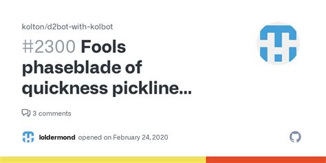 Fools Phaseblade Of Quickness Pickline Question About Maxdamage Per