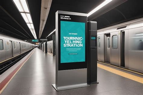 Premium Photo Blank Lcd Screen Display Mock Up Banner In Subway Station