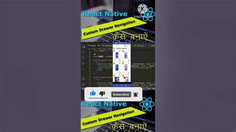 React Native Custom Drawer Navigation Shorts Reactnative