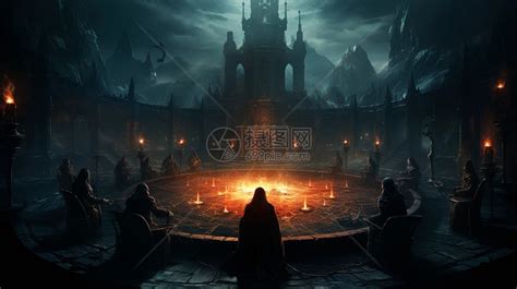 圆桌前讨论的人插画图片下载 正版图片600344448 摄图网