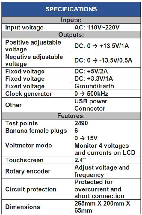 Powered Solderless Breadboard With Touch Screen Volt And Current Meter