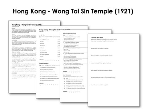 Hong Kong Wong Tai Sin Temple 1921 Made By Teachers