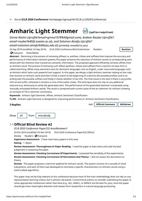 Pdf Amharic Light Stemmer