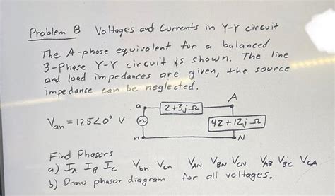 Solved Problem Voltages And Currents In YY Circuit The Chegg Com