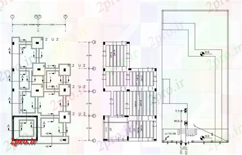 دانلود نقشه ستون گذاری مسکونی کد28436