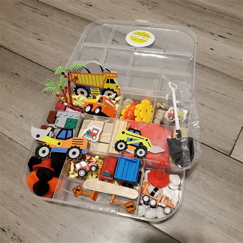 Construction Playdough Sensory Kit Etsy
