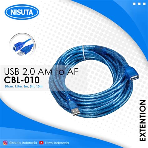 Jual Kabel Extention Usb Male To Female Sambungan Usb 3 Meter Shopee