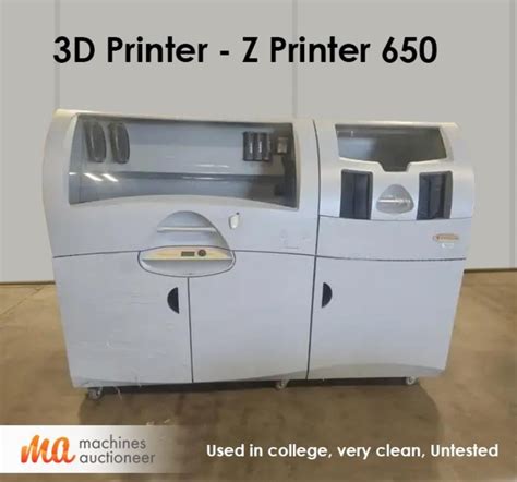 3d Printer Zprinter 650 Live And Online Auctions On
