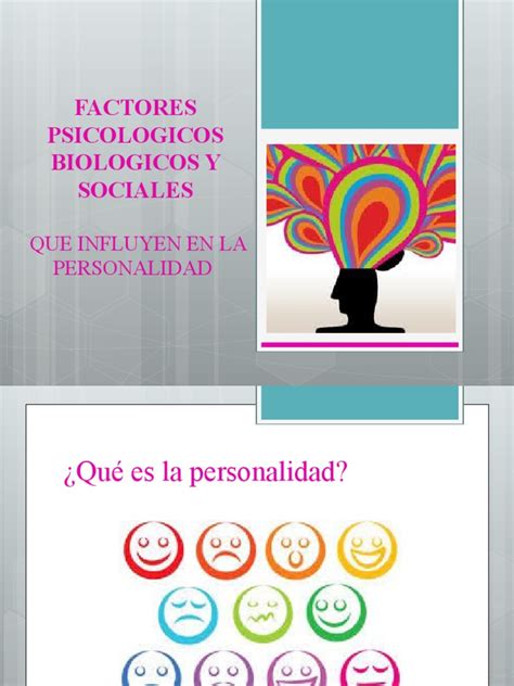 Factores Que Influyen En La Personalidad Pdf