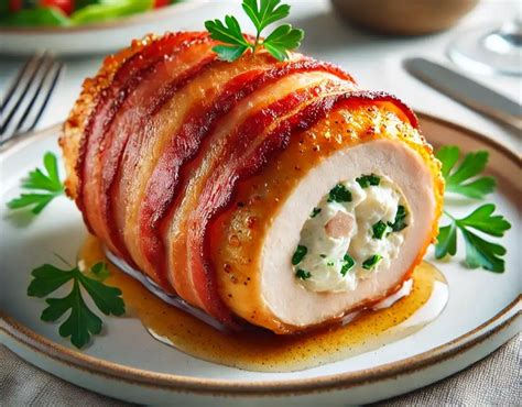 Cómo Hacer Pechuga De Pollo Rellena Con Tocino Y Queso Crema