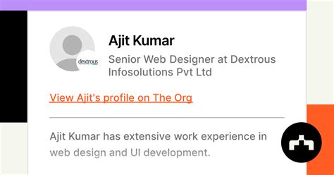 Ajit Kumar Senior Web Designer At Dextrous Infosolutions Pvt Ltd