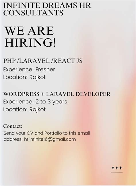 Hitarthi Pandya On Linkedin Positions Hiring Wordpressdevelopers Laraveldeveloper Reactjs