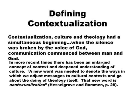 Ppt The Need For Contextualization Powerpoint Presentation Free Download Id 1064383