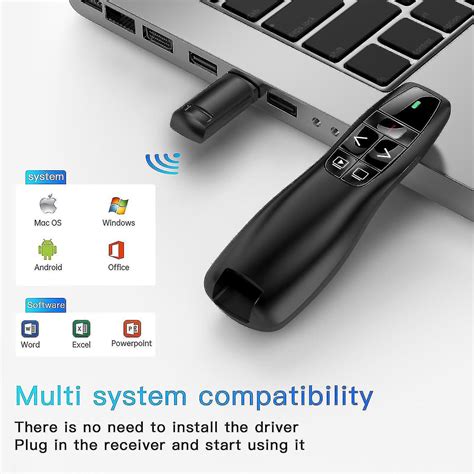 Logitech Wireless R400 Presenter Usb Receiver Red Laser Pointer 15m