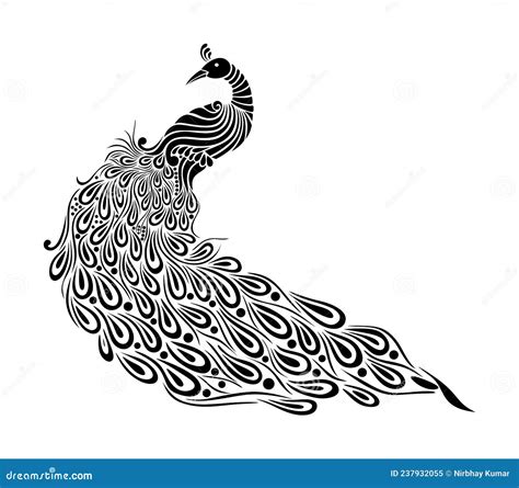 Peacock Laser Cutting Indian Design Stock Vector Illustration Of
