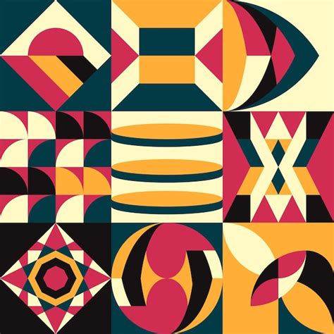 Premium Vector Vector Abstract Geometric Background With Various