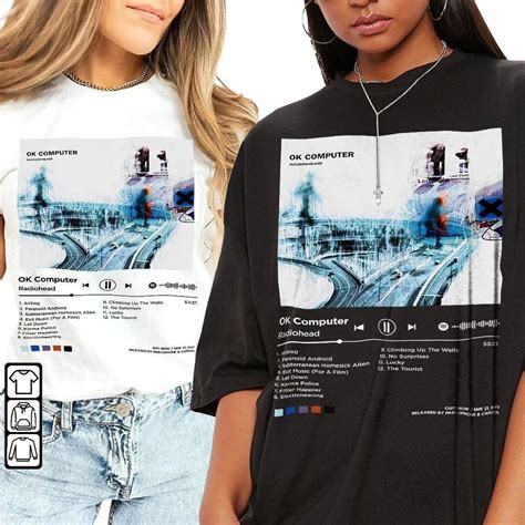 Ok Computer Album Tracklist Shirt Sold By Mark Evans Sku 42155014