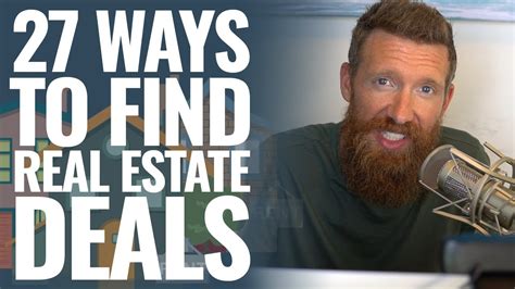 27 Ways To Find Real Estate Investment Deals Youtube