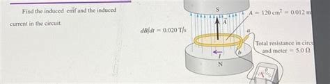 Solved Find The Induced Emf And The Induced Current In The Chegg Com