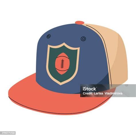 미식 축구 팬 캡입니다 스포츠의 팬 속성 스포츠 장비 디자인 벡터 일러스트 레이 션은 투명한 배경에 고립되어 있습니다 Championship에 대한 스톡 벡터 아트 및 기타