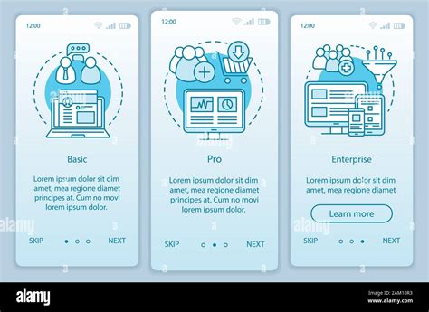 Digital Marketing Tools Subscription Onboarding Mobile App Page Screen Vector Template Basic
