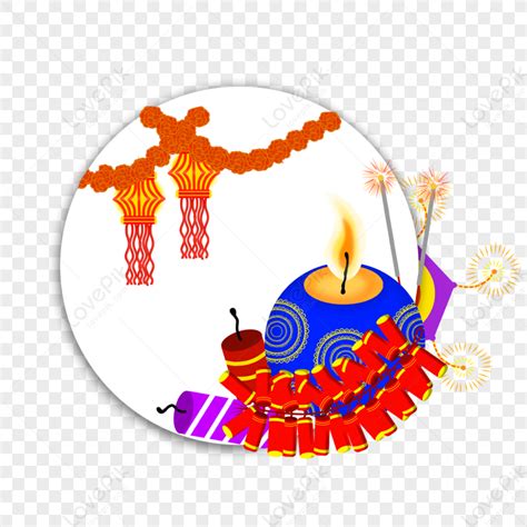 간단한 일러스트 디 왈리 폭죽 테두리색깔디파 발리 Png 일러스트 무료 다운로드 Lovepik