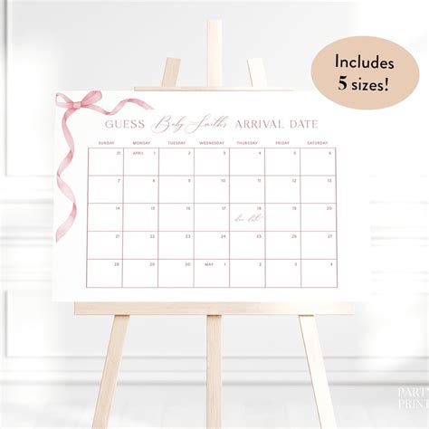 Due Date Calendar Etsy