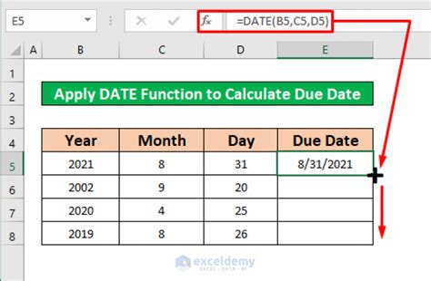 How To Calculate Due Date With Formula In Excel 7 Ways Exceldemy