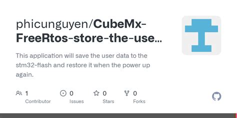 Github Phicunguyen Cubemx Freertos Store The User Data In Stm Flash This Application Will