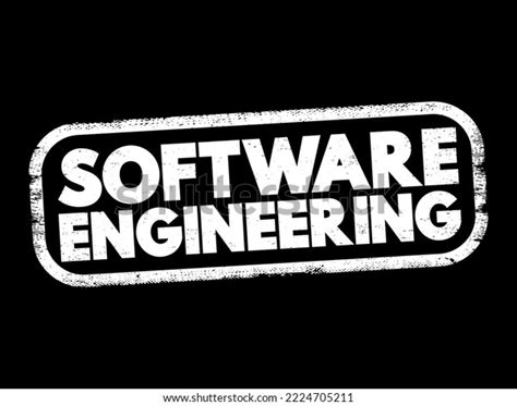 Software Engineering Text Stamp Concept Background Stock Vector