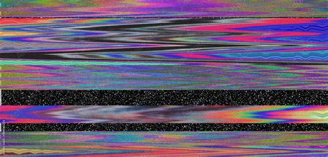 Digital Glitch Or A Distorted Video Signal With Sharp Angles And