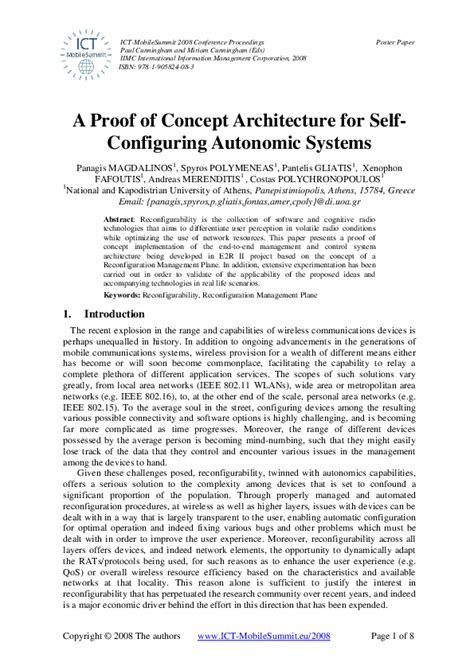 Pdf A Proof Of Concept Architecture For Self Configuring Autonomic Systems