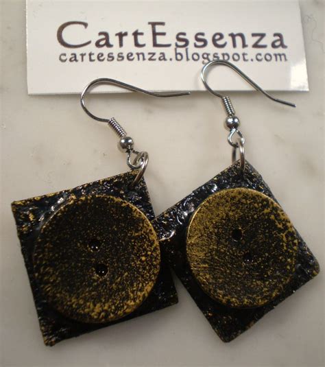 CartEssenza Gioielli In Cartapesta Nuova Serie Di Orecchini Bottoni