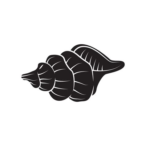 Sea Shell Black Symbol Illustration 20122440 Vector Art At Vecteezy