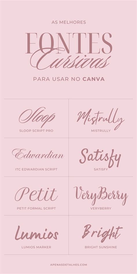 Fontes Cursivas Lindas Para Usar No Canva Fontes De Letras Diferentes