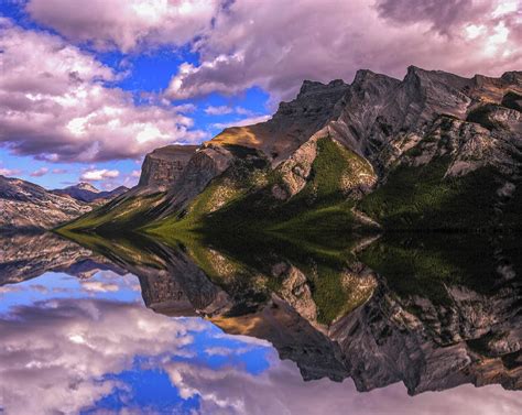 Moody Lake Minnewanka Reflection Photograph By Dan Sproul Pixels