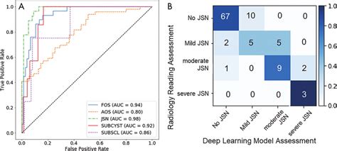 performance of the deep learning model on the external test set