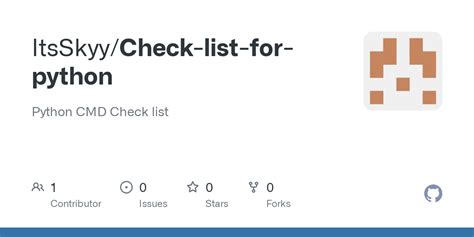 Github Itsskyycheck List For Python Python Cmd Check List