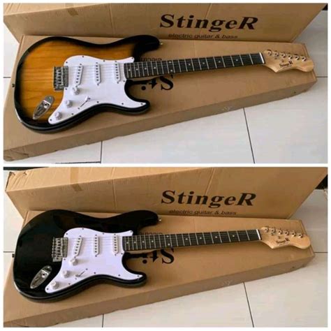 Promo Gitar Listrik Merk Stinger Free Packing Kayu Diskon 51 Di Seller