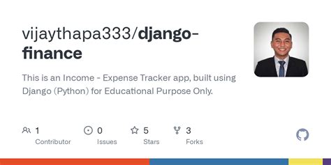 github vijaythapa333 django finance this is an income expense